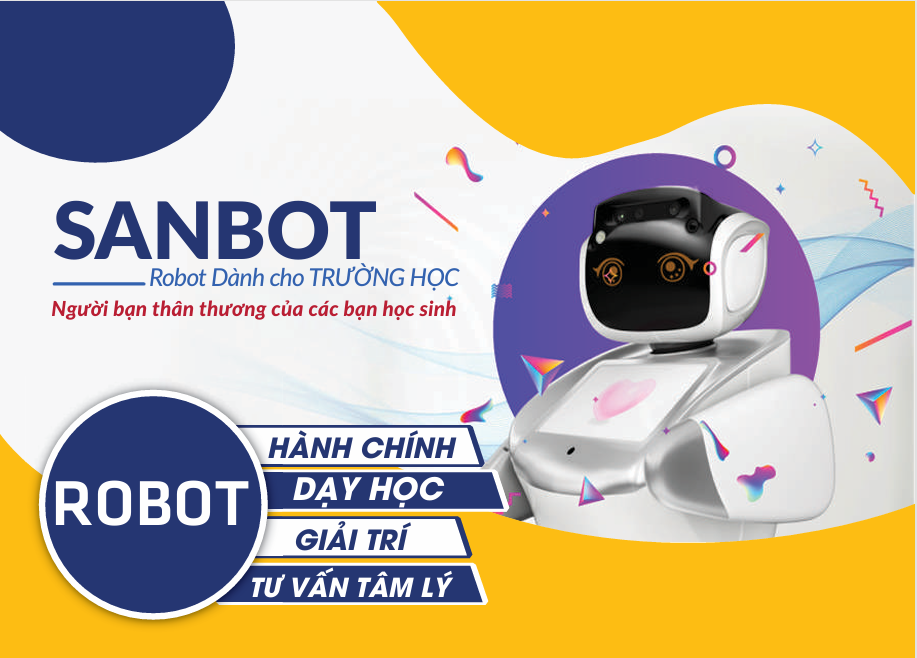 Robot Sanbot - Hỗ Trợ Hành Chính, Dạy Học, Giải Trí Và Tư Vấn Tâm Lý Cho Trường Học