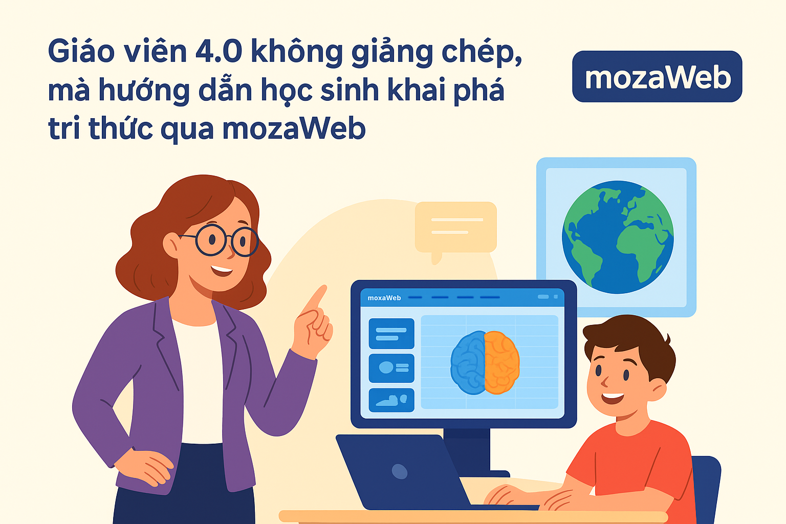 Giáo viên 4.0 không giảng chép, mà hướng dẫn học sinh khai phá tri thức ...